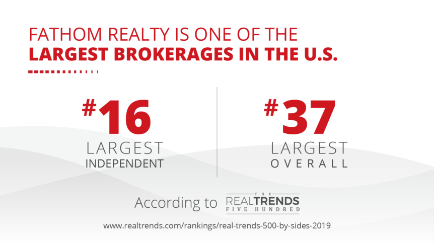 Fathom Recognized in REAL Trends 500 largest brokerages 2019 | Fathom ...